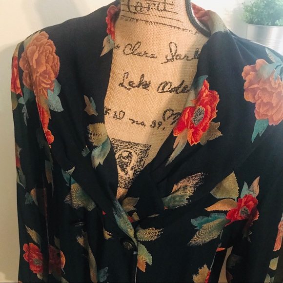 Carole Little | Tops | Vintage Carol Little Floral Blouse | Poshmark